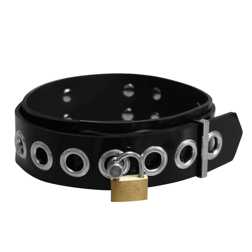 Silicone BDSM Collar with O-Rings – KBboy (Adjustable, Body-Safe)